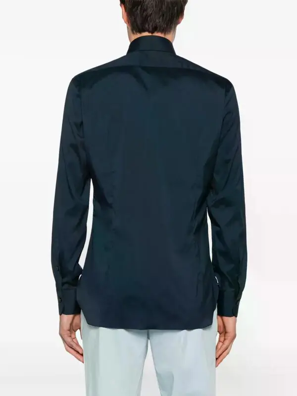 BARBA NAPOLI Spread-collar Shirt - Blue