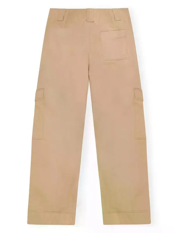GANNI Mid-rise Cargo Trousers - Neutrals