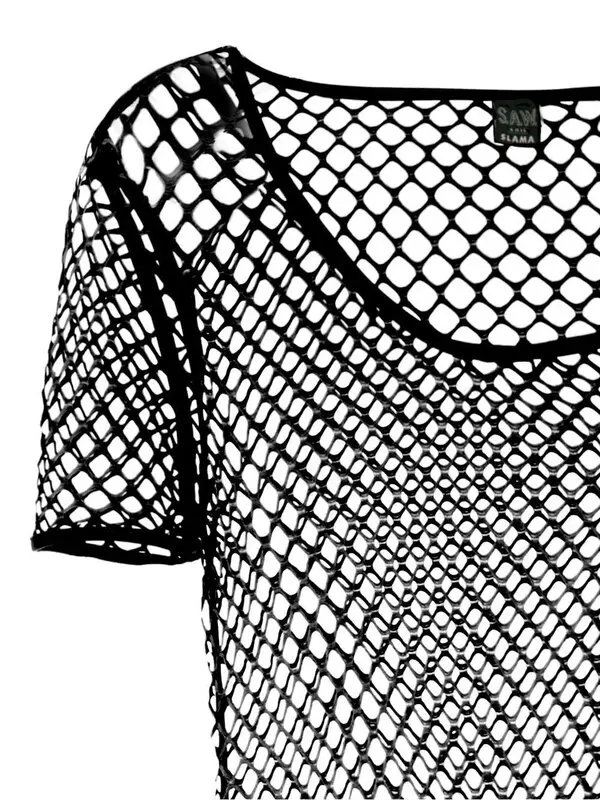 AMIR SLAMA Open Knit Short Beach Dress