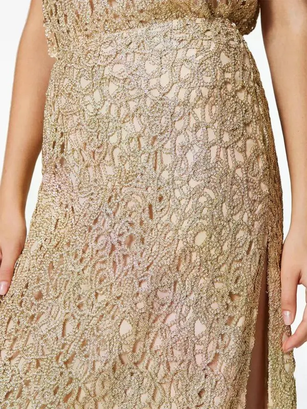 TWINSET Woven Midi Skirt