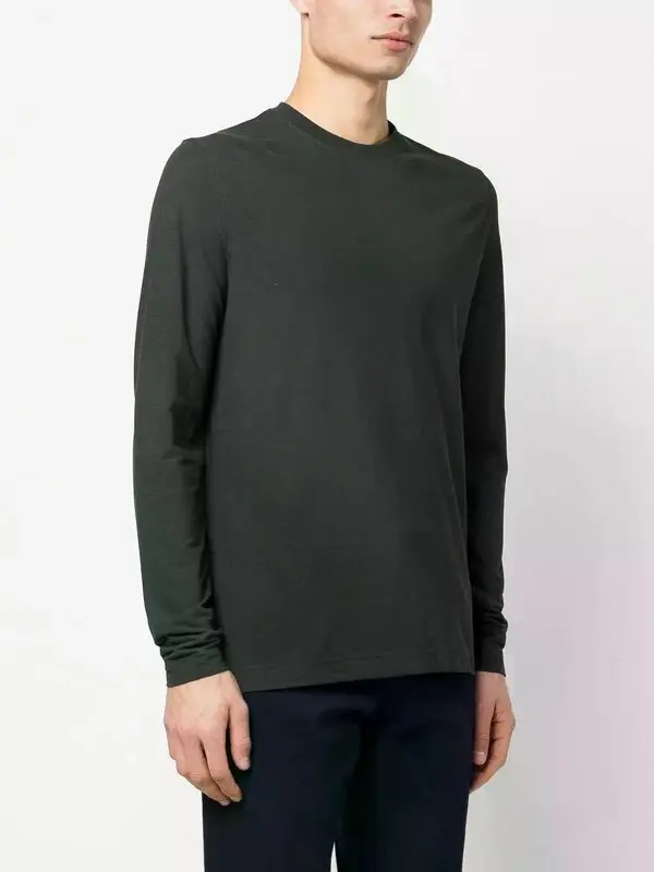 ZANONE Long-sleeved Cotton T-shirt - Green