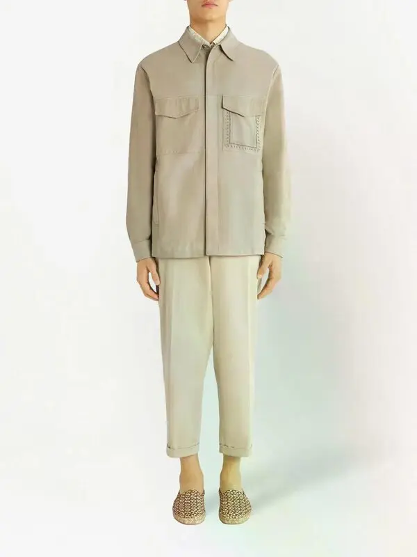 Etro Suede Safari Shirt Jacket
