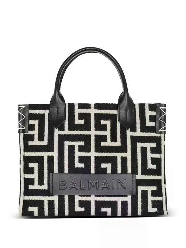 Balmain B-army Monogram Tote Bag - Black