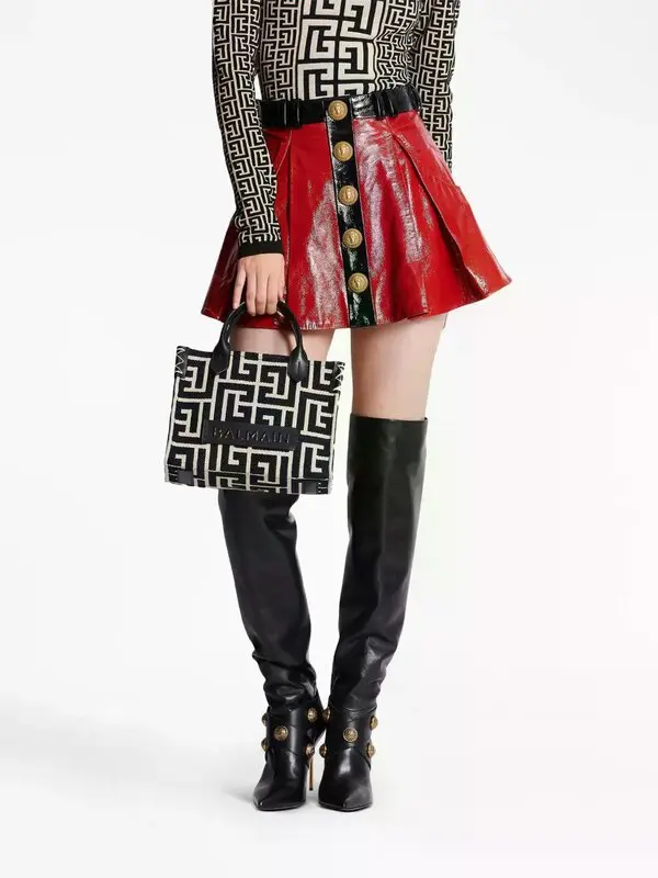 Balmain B-army Monogram Tote Bag