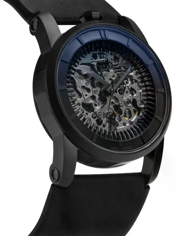 FOB PARIS Skeleton Automatic Watch - Black