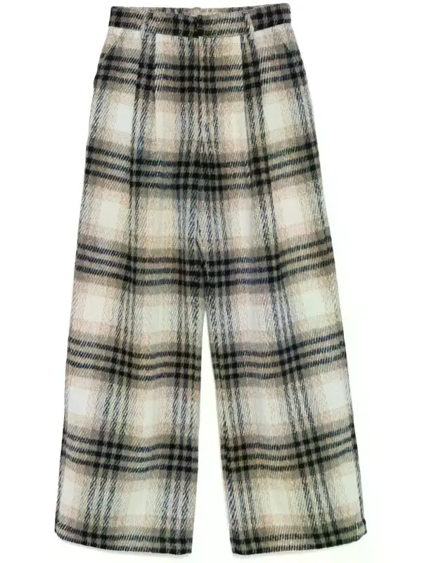 B+AB Check Tucked Trousers