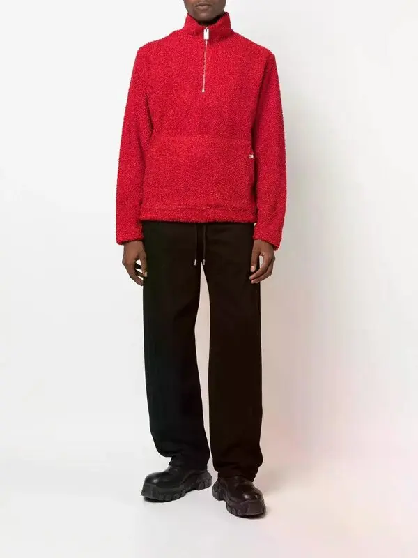1017 Alyx 9sm Bouclé Half-zip Sweatshirt - Red