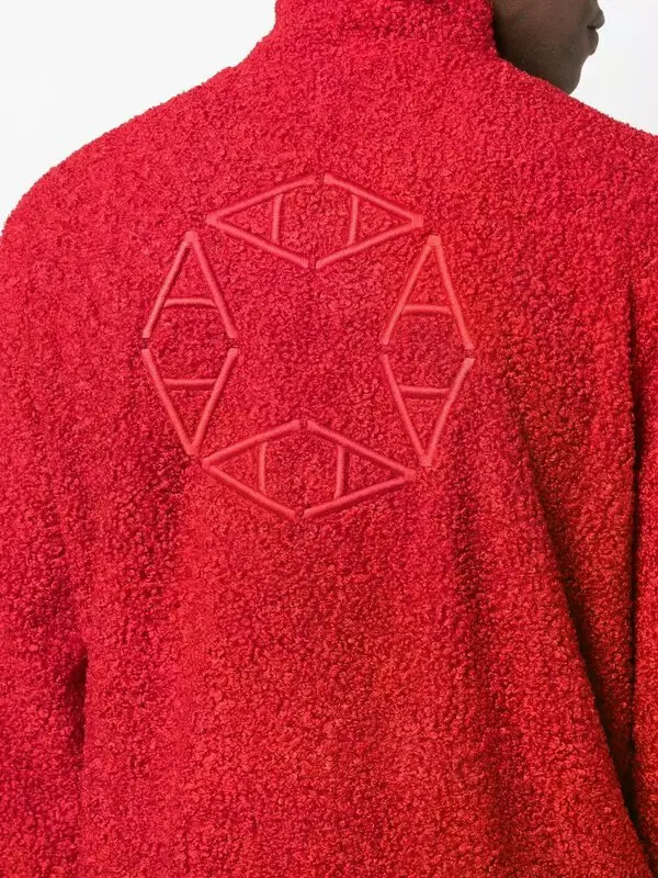 1017 Alyx 9sm Bouclé Half-zip Sweatshirt - Red