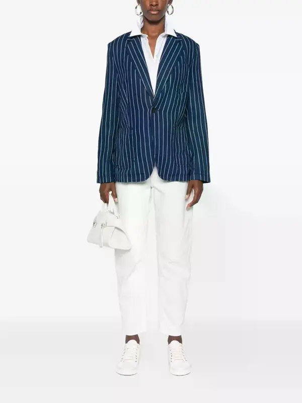 Polo Ralph Lauren Striped Linen-cotton Blend Blazer