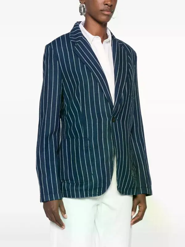 Polo Ralph Lauren Striped Linen-cotton Blend Blazer