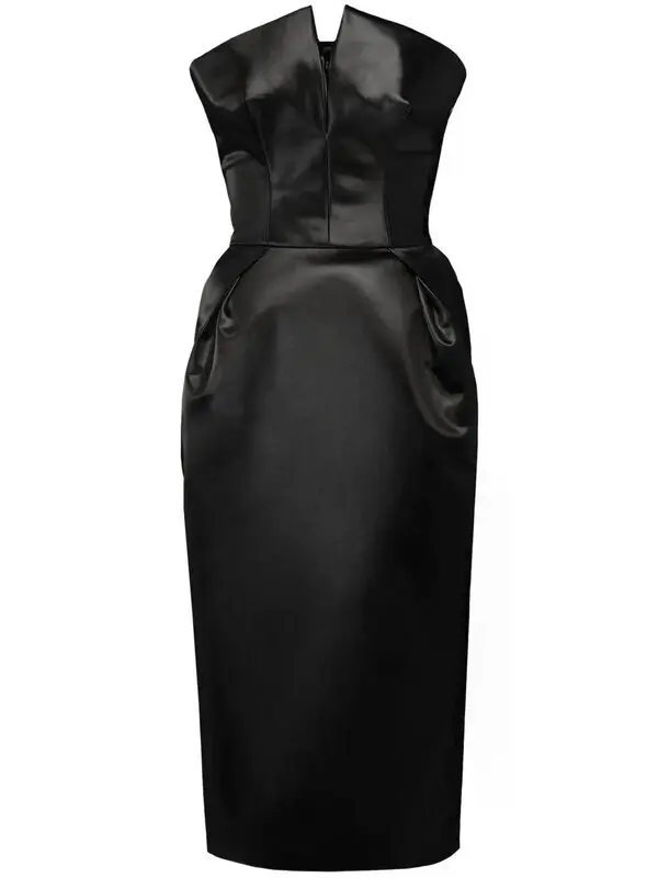 MAISON MARGIELA Cintzed Satin Midi Dress