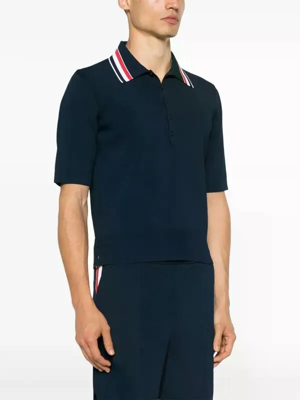 Thom Browne Rwb-stripe Polo Shirt