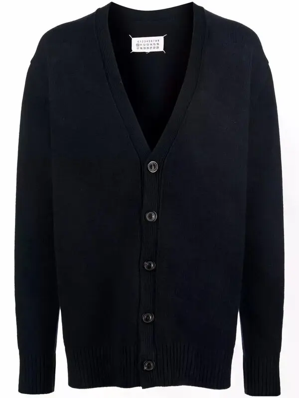 MAISON MARGIELA Oversized Knit Cardigan - Blue