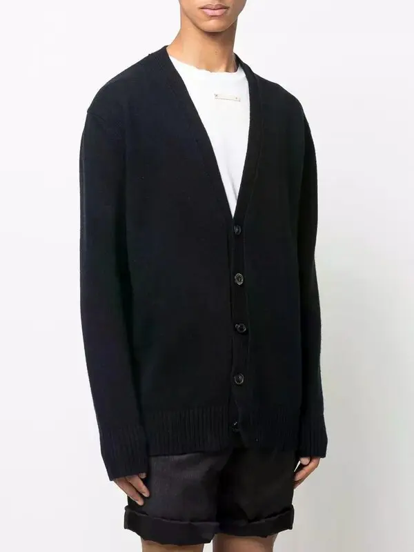 MAISON MARGIELA Oversized Knit Cardigan - Blue