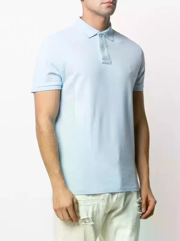 Polo Ralph Lauren Logo Embroidered Polo Shirt - Blue