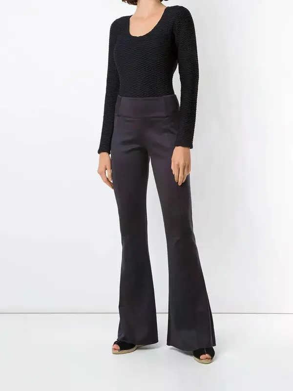AMIR SLAMA Texture-effect Open Back Bodysuit