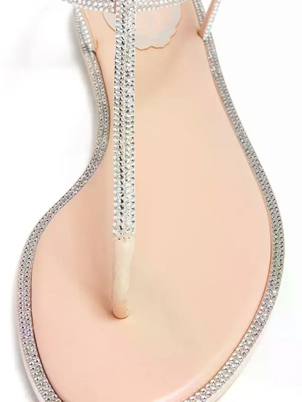 Rene Caovilla Diana Embellished Flat Sandals - Neutrals