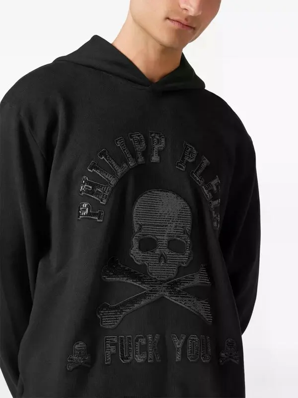Philipp Plein Skull-print Cotton Hoodie