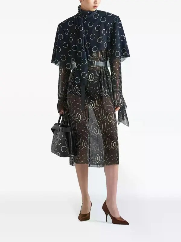Prada Printed Georgette Dress