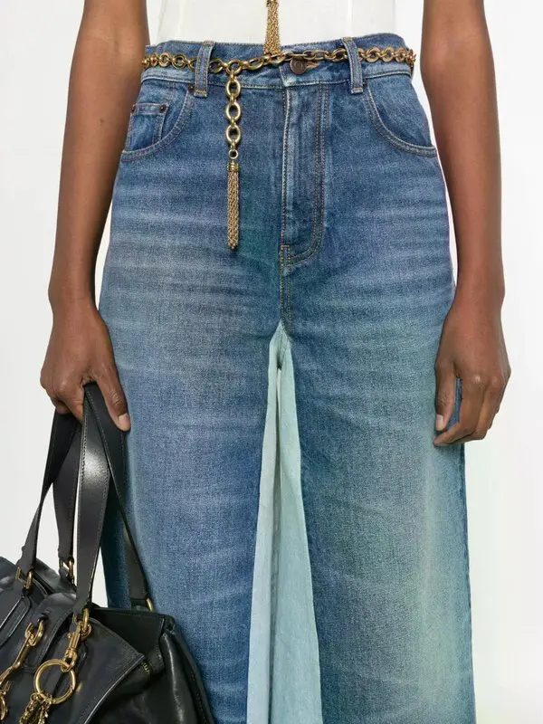 Chloé Patchwork Denim Shorts