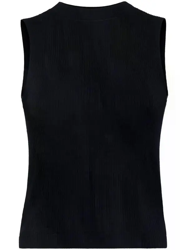 Brunello Cucinelli Contrast-stitch Vest Top - Black