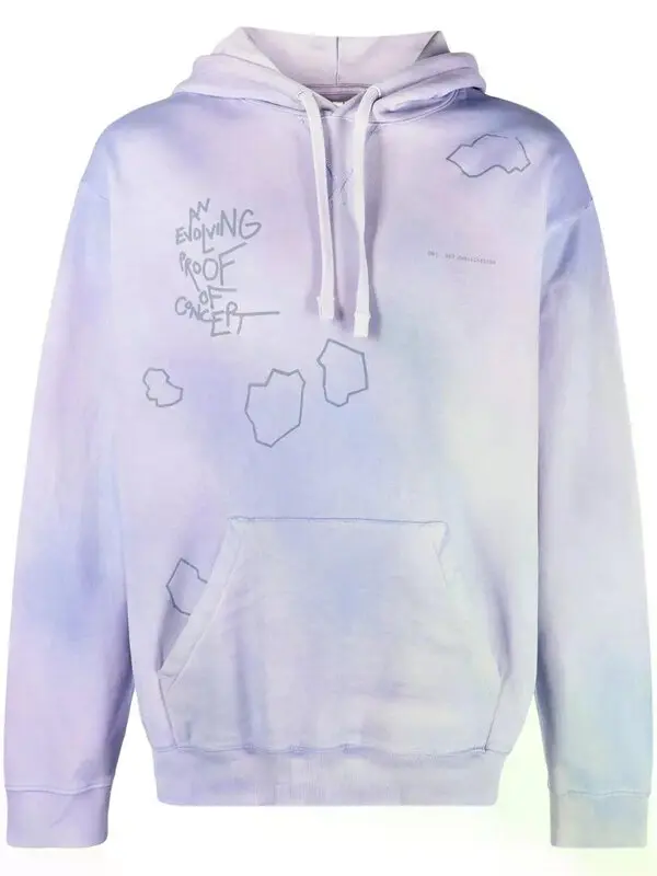 OBJECTS IV LIFE Graphic-print Faded Hoodie