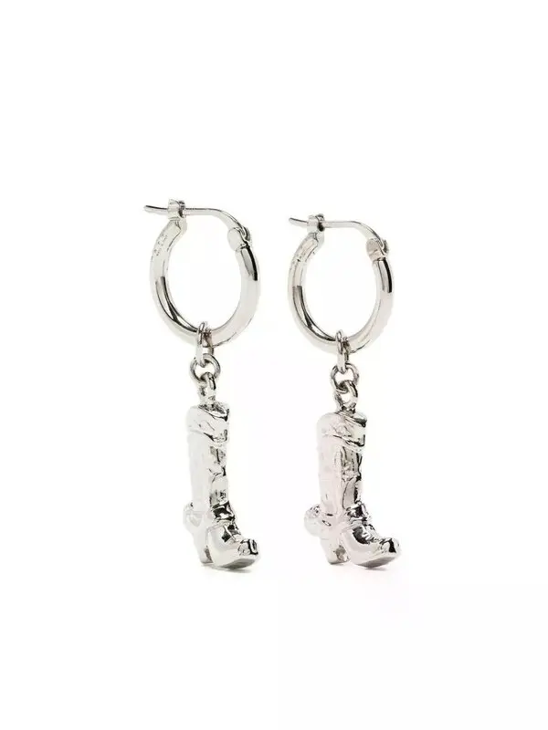 Marni Statement-pendant Brass Earrings - Silver