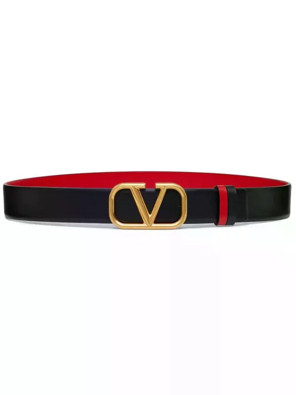 Valentino Garavani 30mm Vlogo Signature Reversible Belt - Black