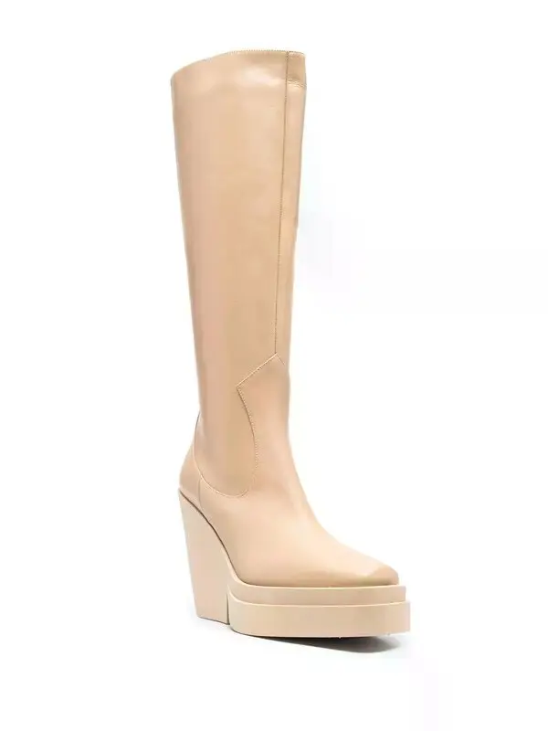 GIABORGHINI 120mm Knee-high Leather Boots