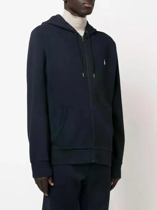 Polo Ralph Lauren Cotton-blend Jersey Zip-up Hoodie - Blue