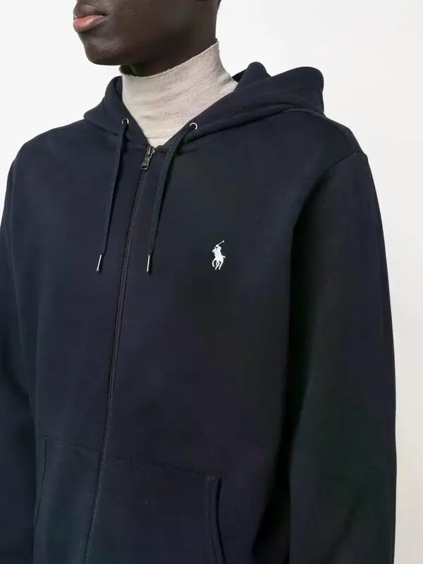 Polo Ralph Lauren Cotton-blend Jersey Zip-up Hoodie - Blue