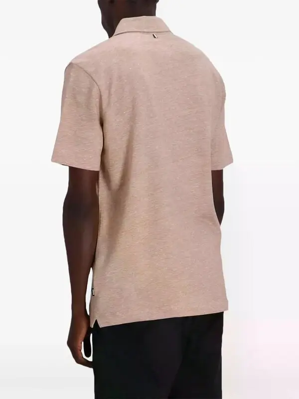 BOSS Mélange-effect Short-sleeve Polo Shirt