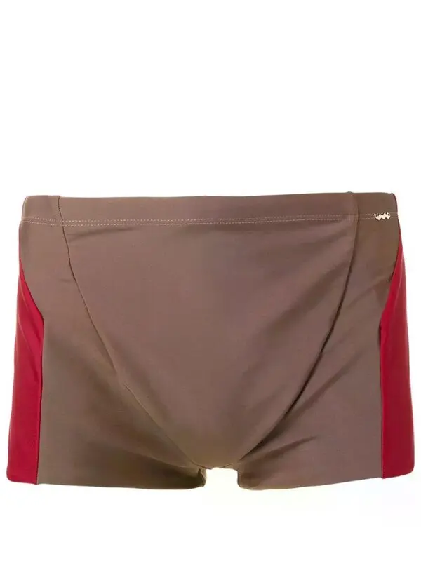 AMIR SLAMA Two-tone Swimming Trunks - Brown