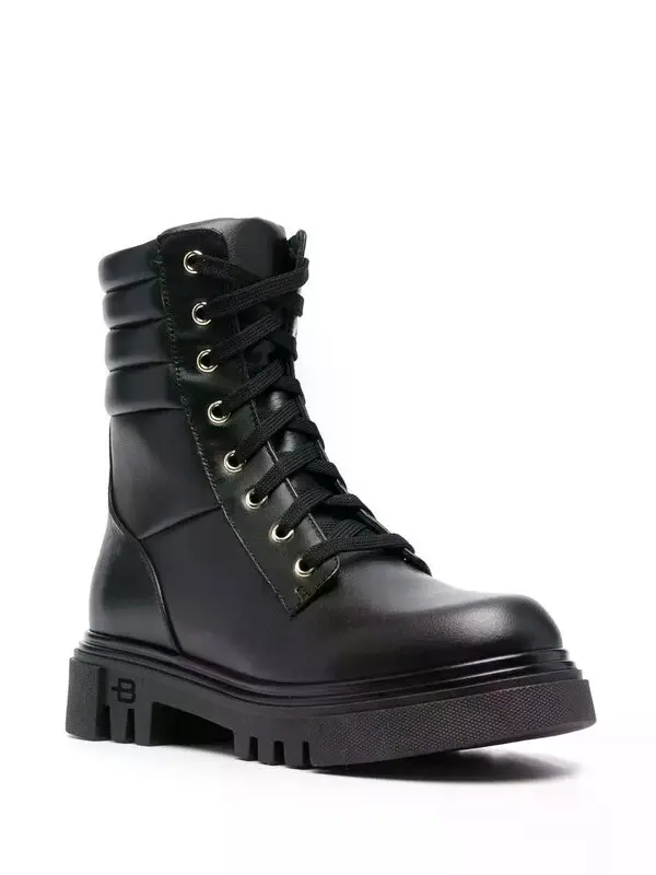 BALDININI Leather Combat Boots