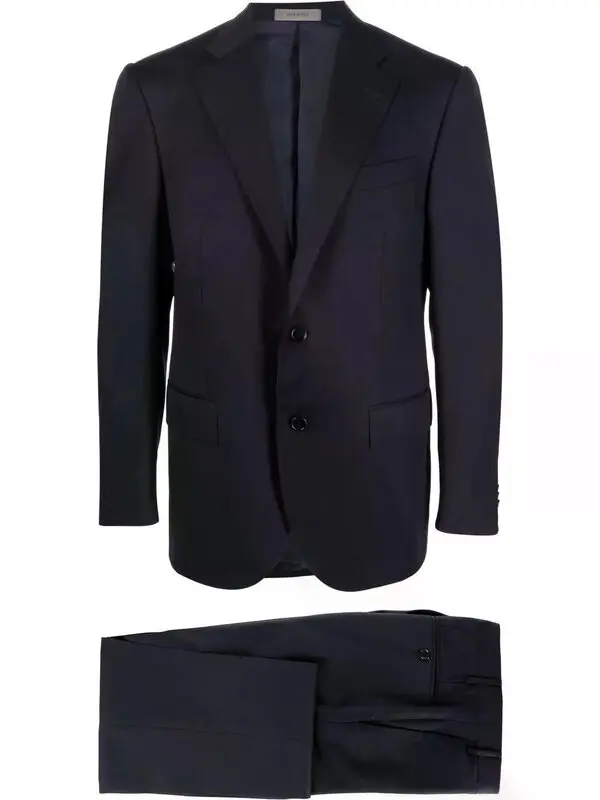 Corneliani Single-breasted Virgin-wool Suit - Blue