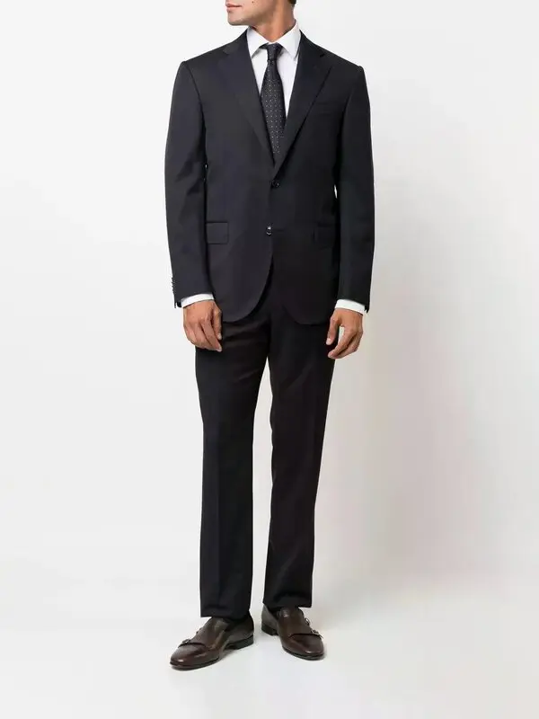 Corneliani Single-breasted Virgin-wool Suit - Blue