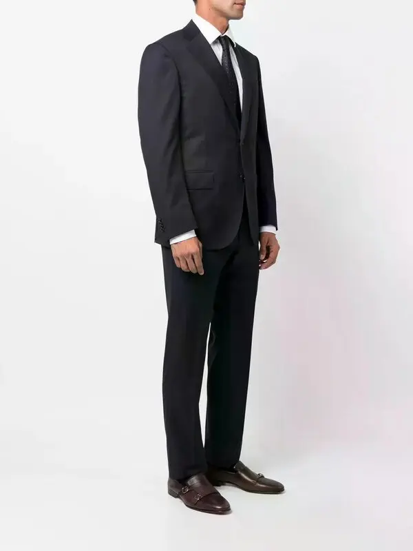 Corneliani Single-breasted Virgin-wool Suit - Blue