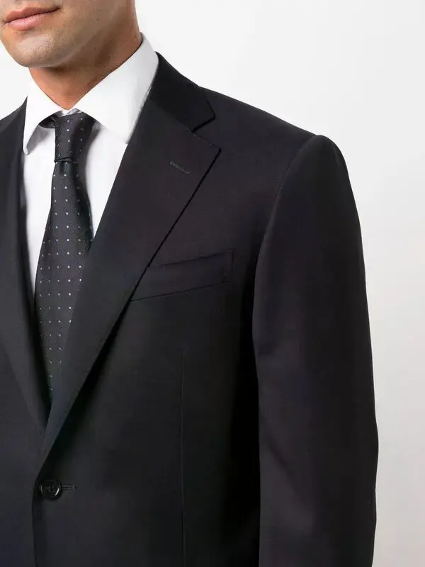 Corneliani Single-breasted Virgin-wool Suit - Blue