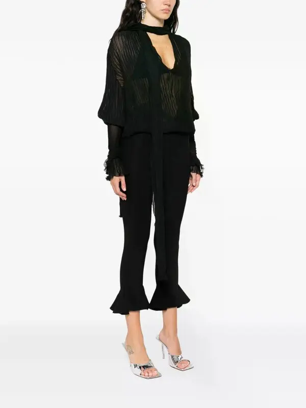 Blumarine Pleated Silk Blouse