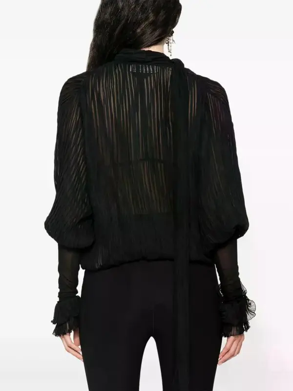 Blumarine Pleated Silk Blouse