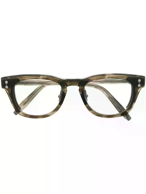 AKONI Orion Round-frame Glasses - Green