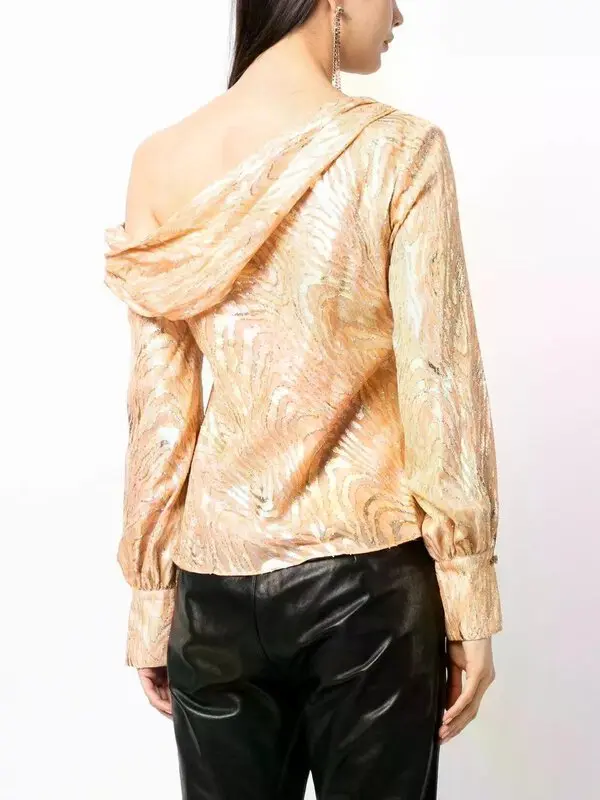 Simkhai Alice Moire Abstract-print Blouse