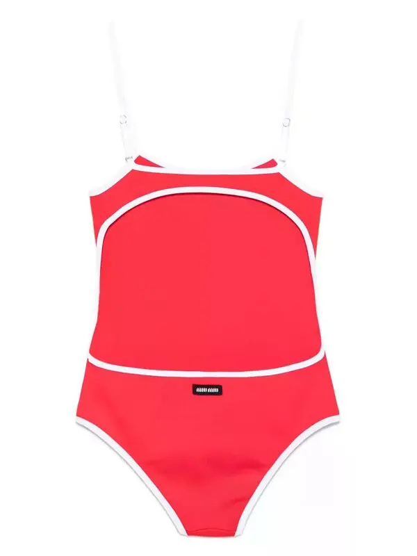 Miu Miu Two-tone Swimsuit - Red