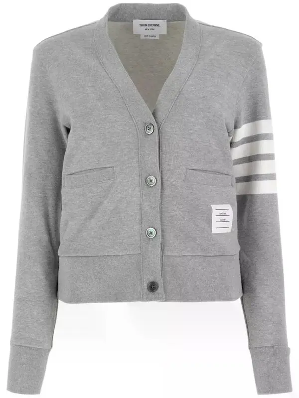 Thom Browne 4-bar Stripe Cardigan - Grey