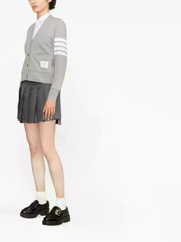 Thom Browne 4-bar Stripe Cardigan - Grey
