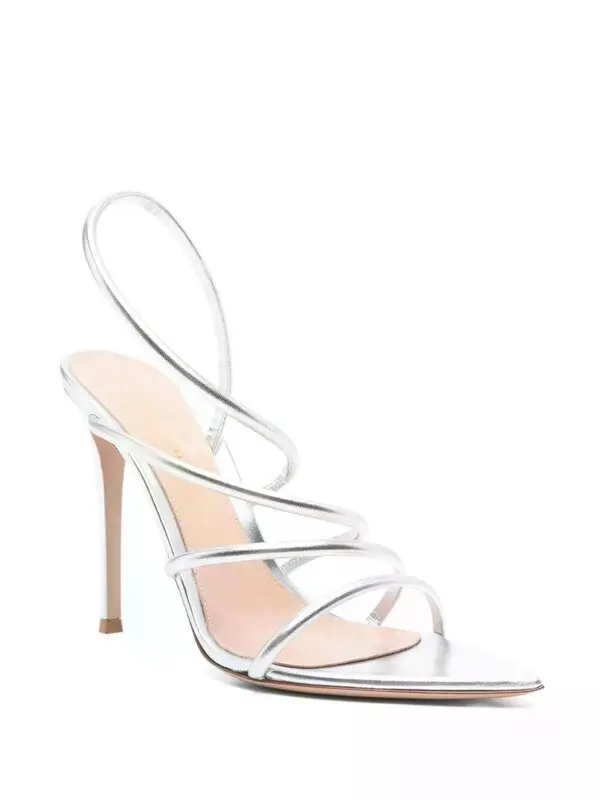 GIANVITO ROSSI 105mm Ettie Sandals - Silver