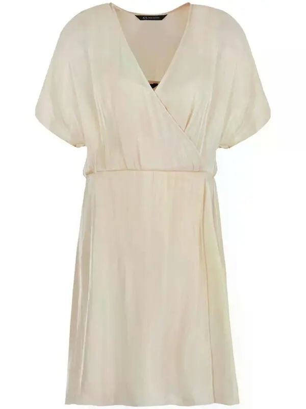Armani Exchange Chiffon Mini Wrap Dress