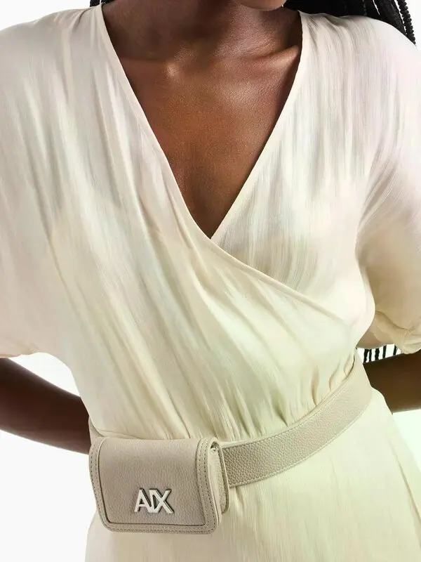 Armani Exchange Chiffon Mini Wrap Dress