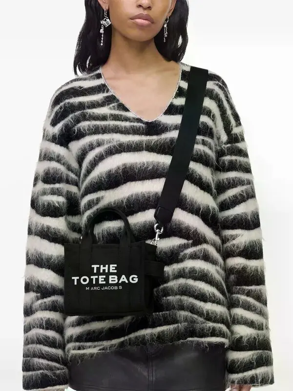 Marc Jacobs Tote Bag Canvas Crossbody Bag - Black