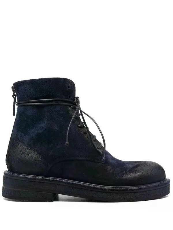 Marsèll Lace-up Suede Boots - Blue